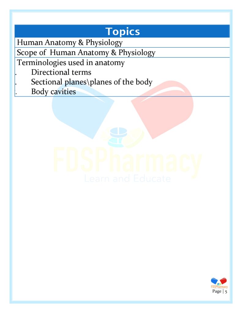 D.Pharmacy 1st Year Notes – FDSPharmacy